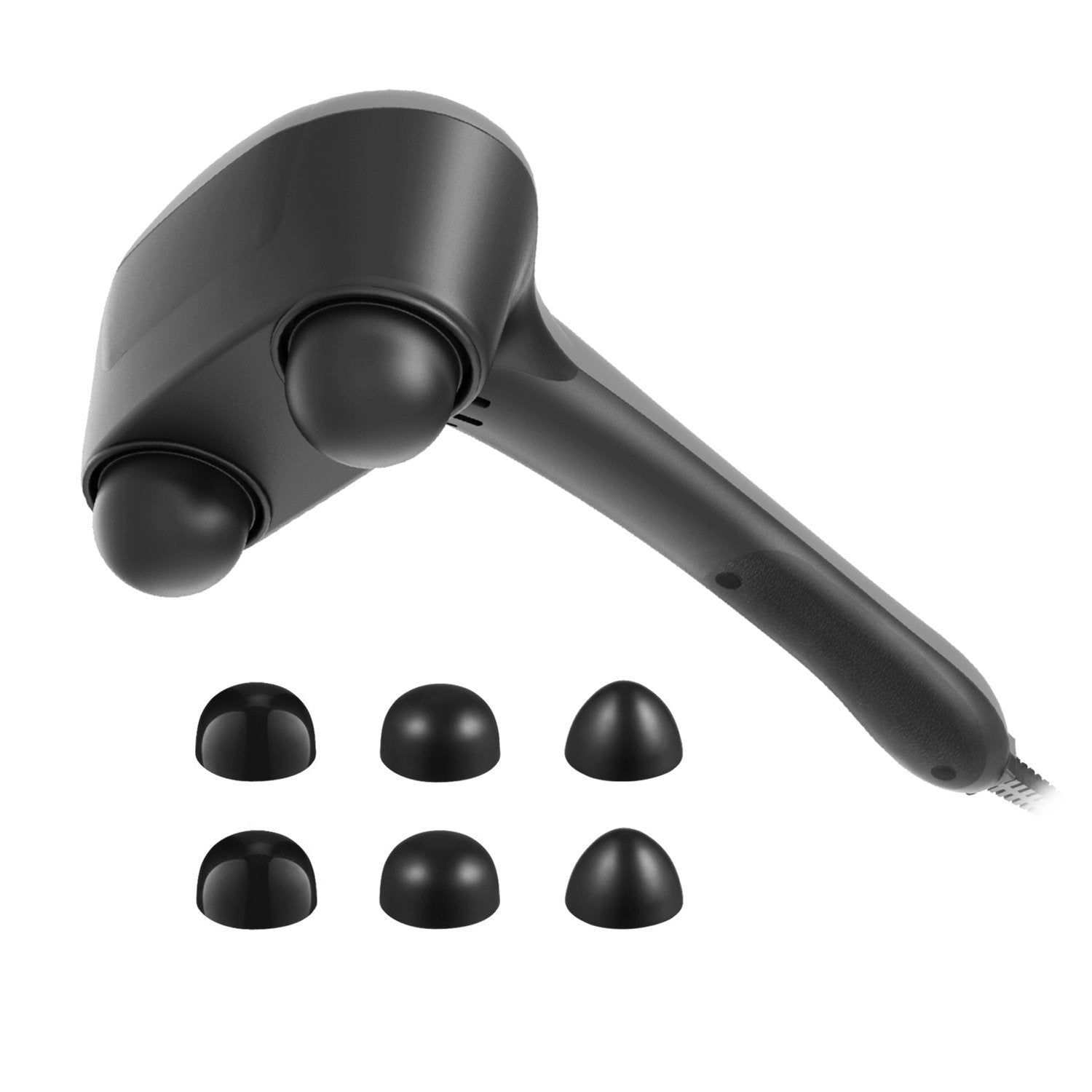 Handheld Dual-node Percussion Massager with Replaceable Attachments – Gasky