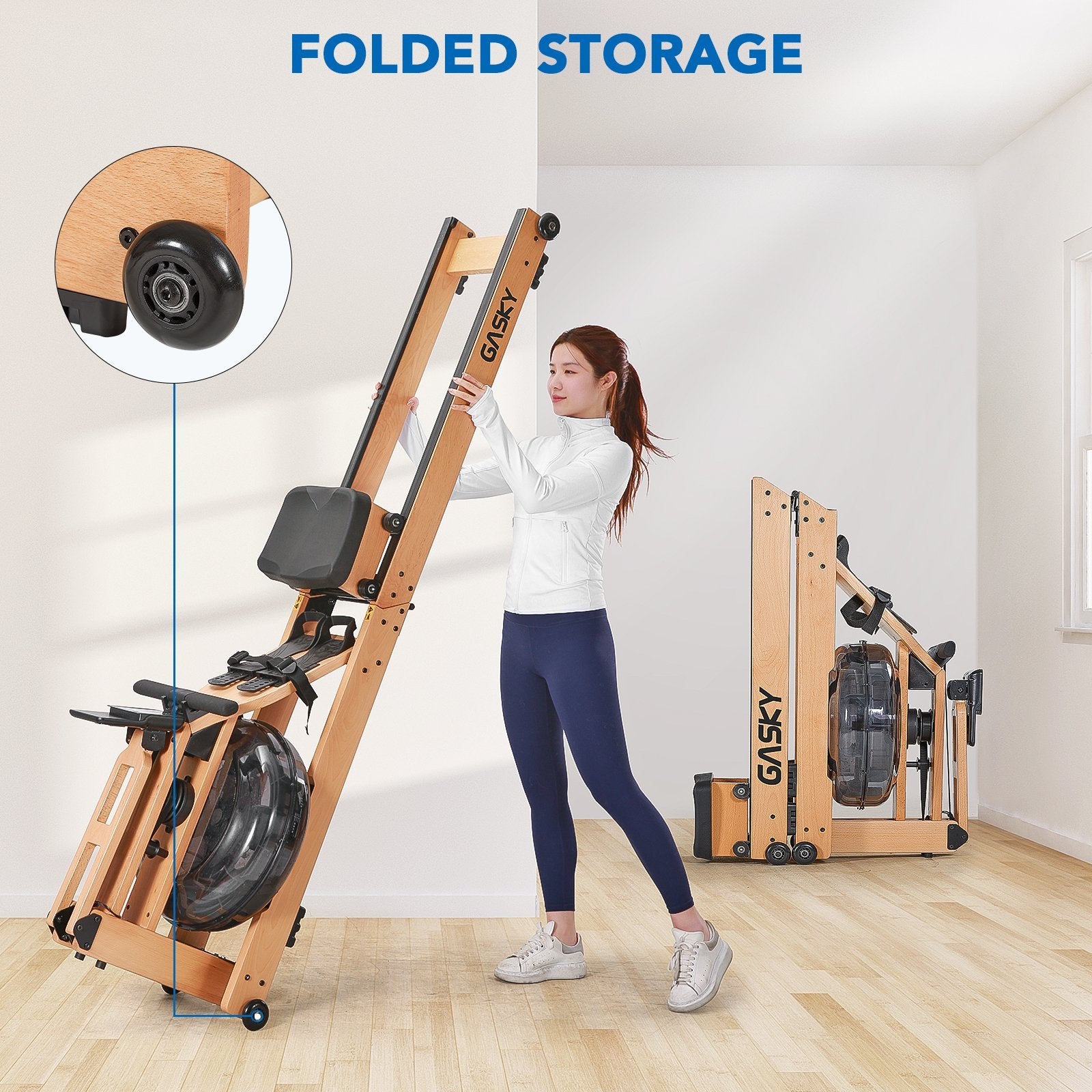 Water Rowing Machine with LCD Monitor – Gasky